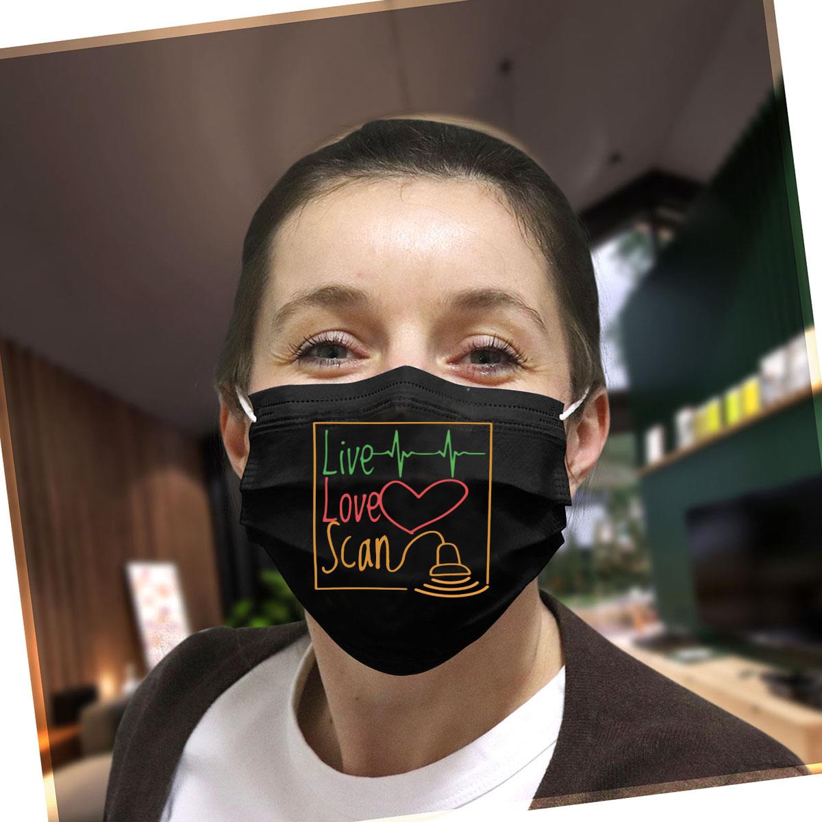 Sonographer live love scan face mask - Emilyshirt American Trending shirts