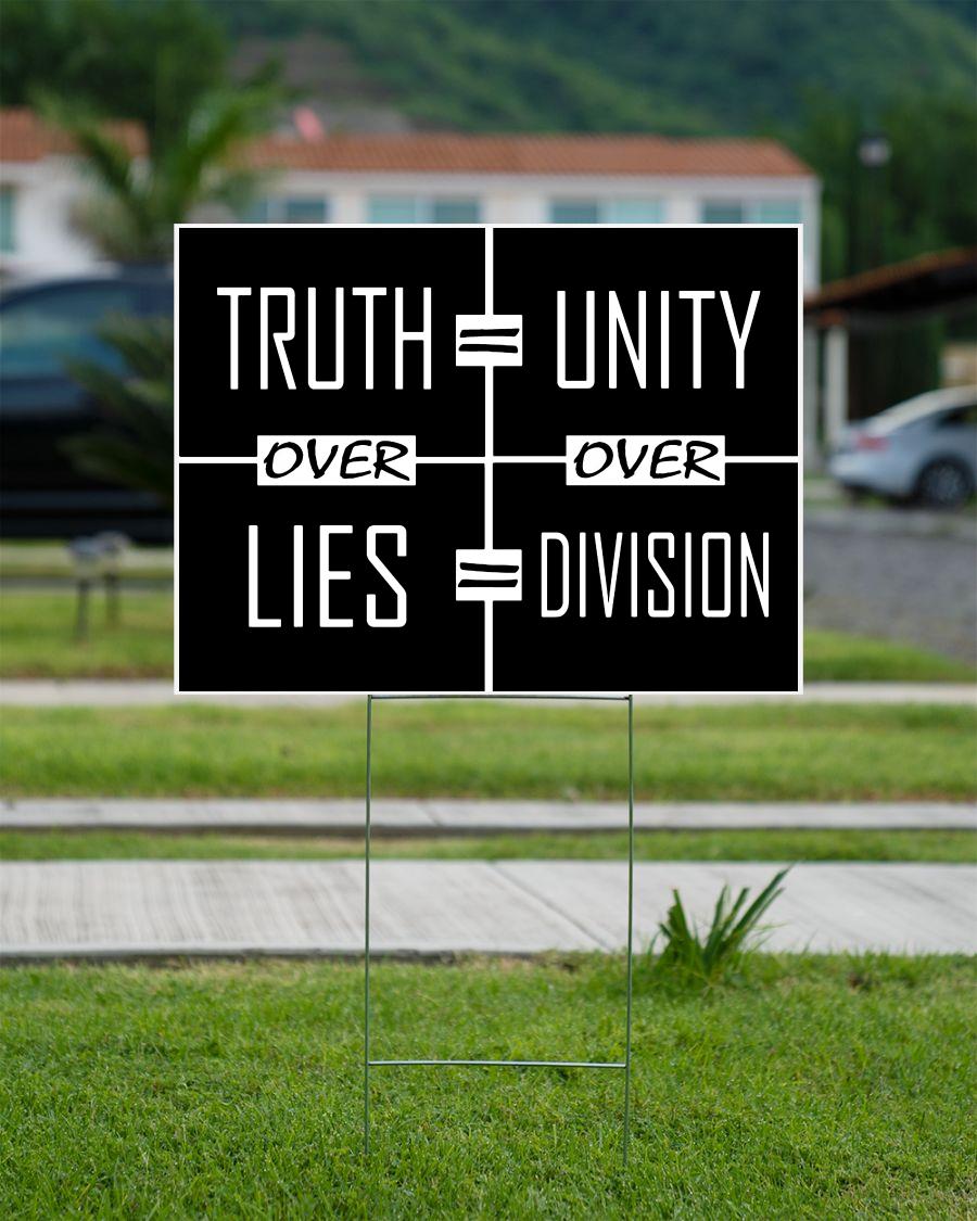 Truth over lies unity over division yard sign - Emilyshirt American ...