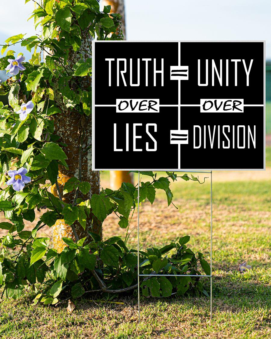 Truth over lies unity over division yard sign - Emilyshirt American ...